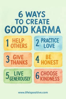 6 Secrets on How to Create Good Karma for Yourself - Life is Positive