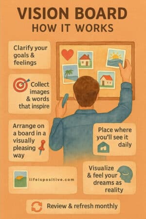 7 Steps to Run a Vision Board Session That Truly Works - Life is Positive